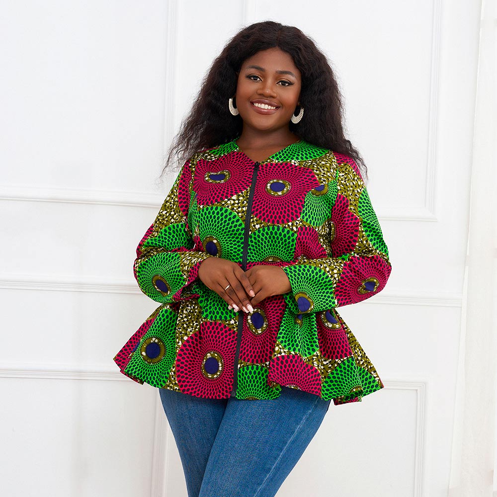 African Long Sleeves Ankara Jacket For Women – SHENBOLEN